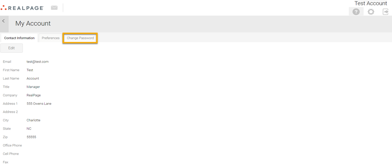 Changing Your Password – RealPage FUEL